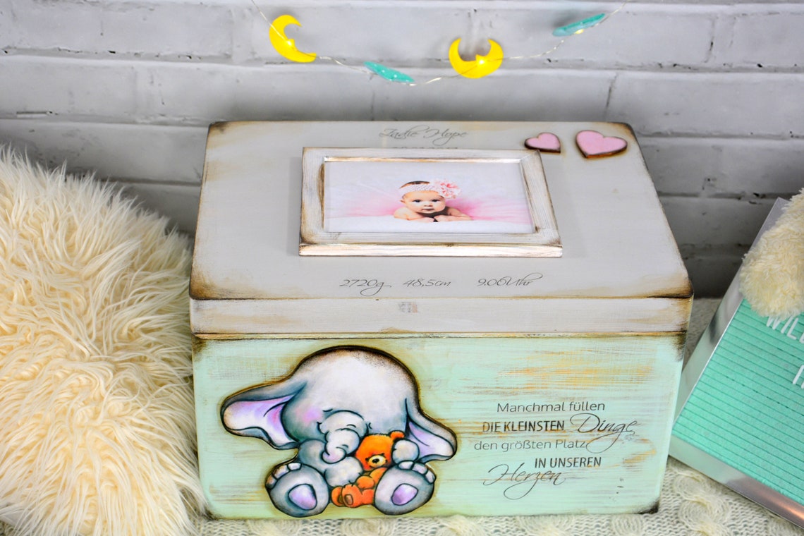 Memory baby boxBaby box with photo Personalized gift for | Etsy