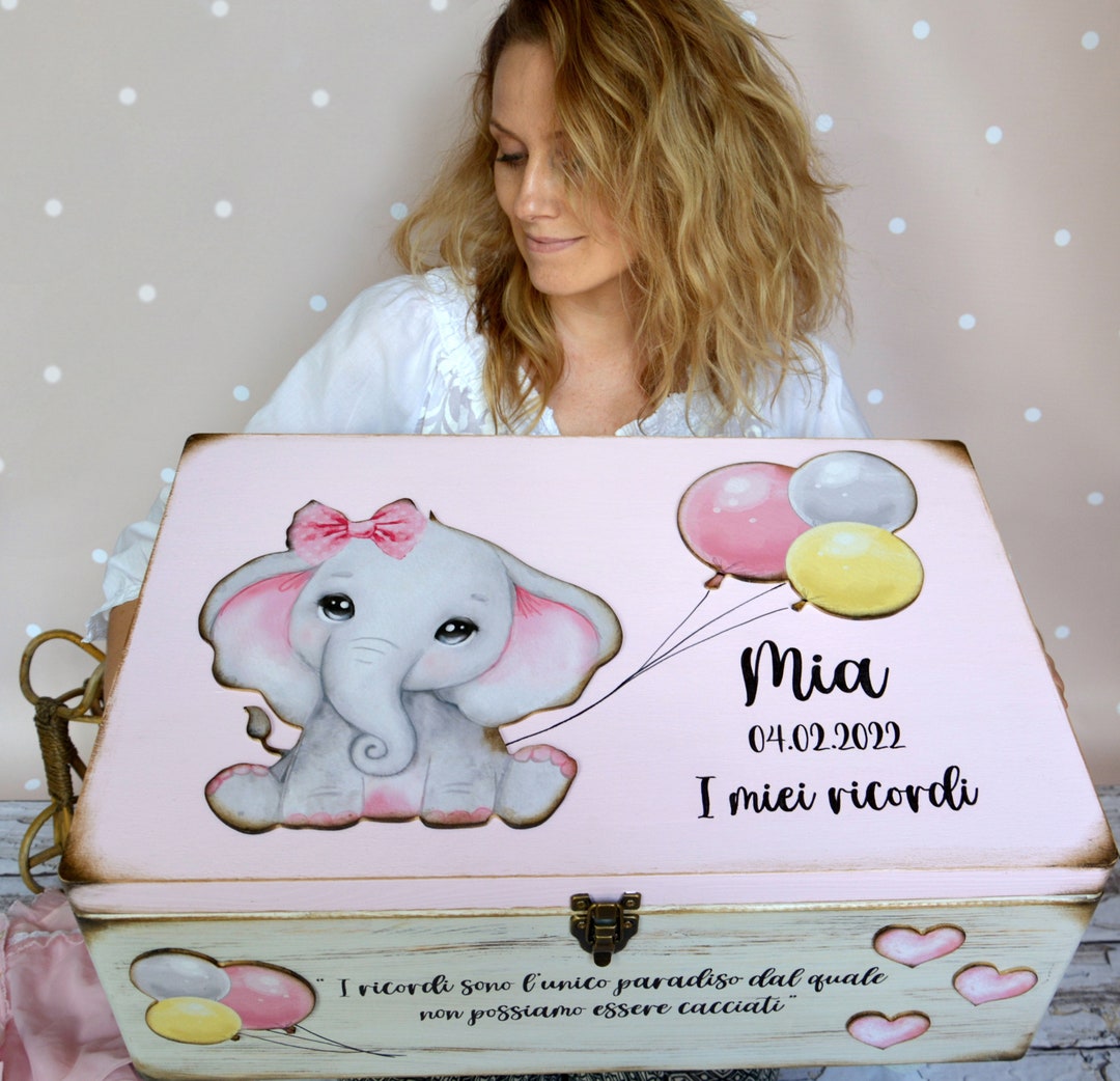 Personalized New Baby Memory Box, Wood Baby Box, Time Capsule, Keepsake ...