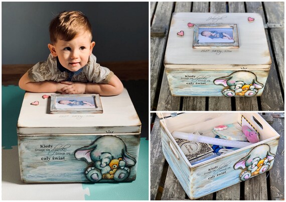 Memory Baby Boxbaby Box With Photo Personalized Gift for | Etsy