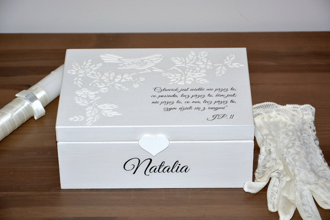 Personalised First Communion Box, First Communion Wood Box With Name ...