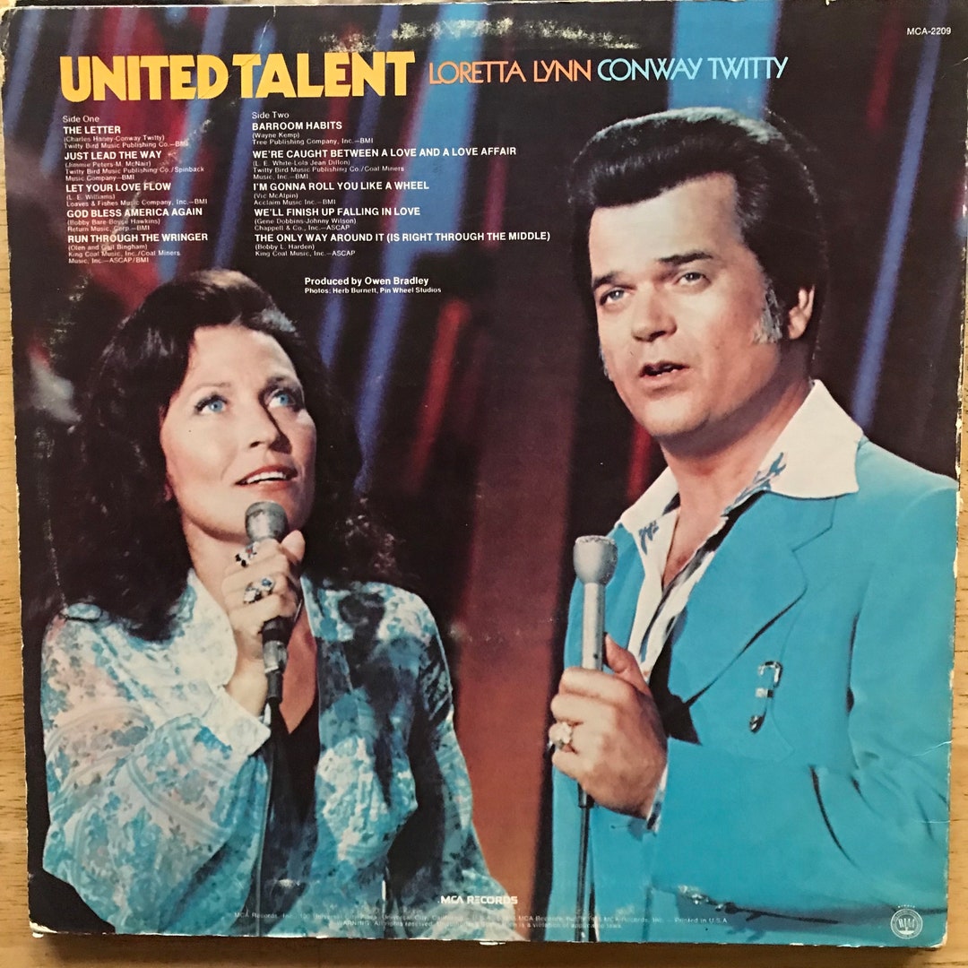 Loretta Lynn and Conway Twitty United Takent 1972 MCA Vinyl LP - Etsy