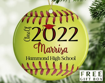 Softball Gifts Softball Ornament Christmas Ornaments Kids Ornaments ...