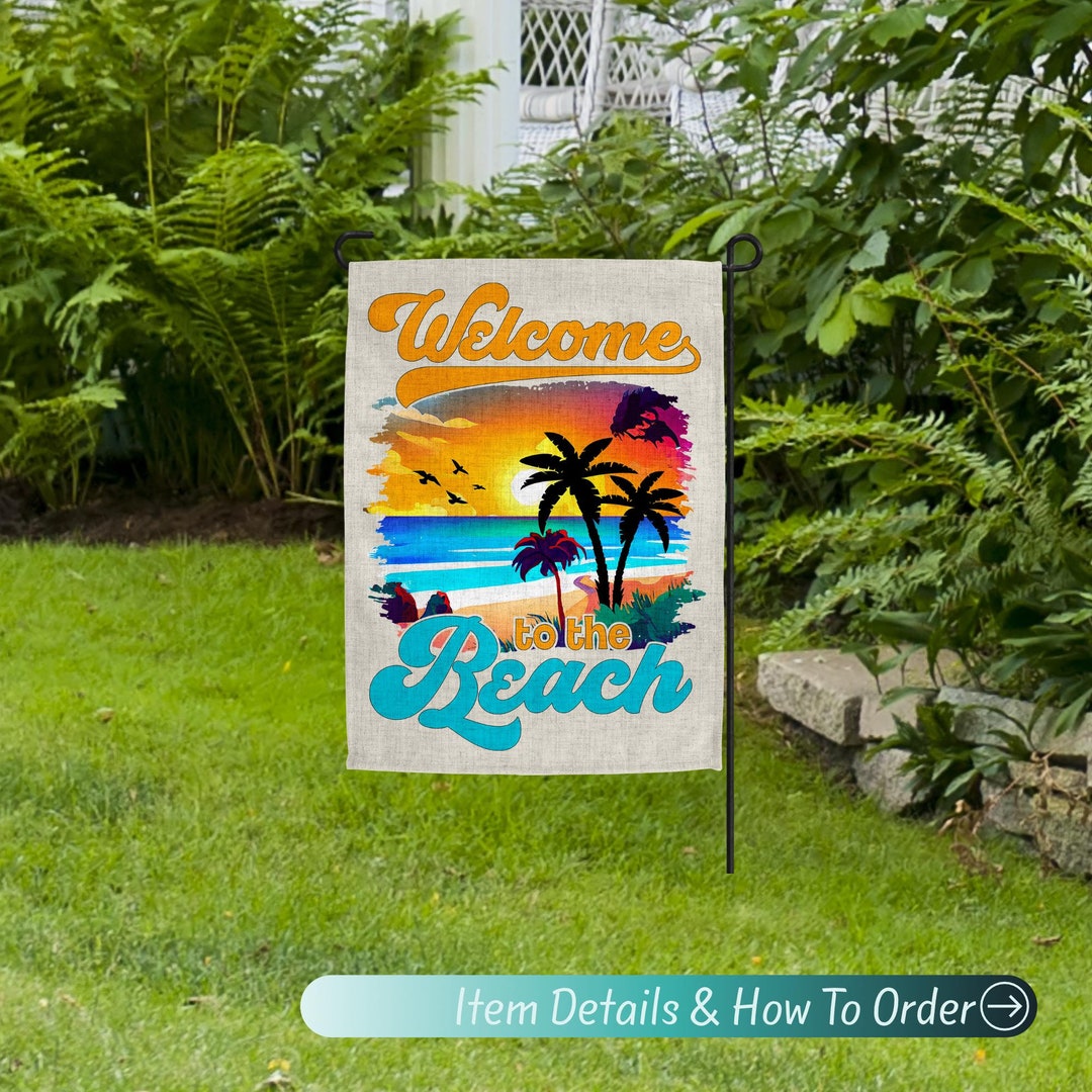 Hello Summer Beach-themed Garden Flag - Etsy