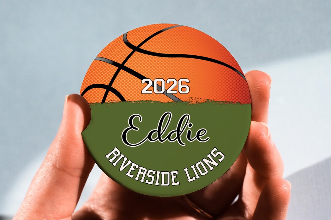 Personalized Basketball Car Coaster: Team Coach Gift, Stocking Stuffer ...