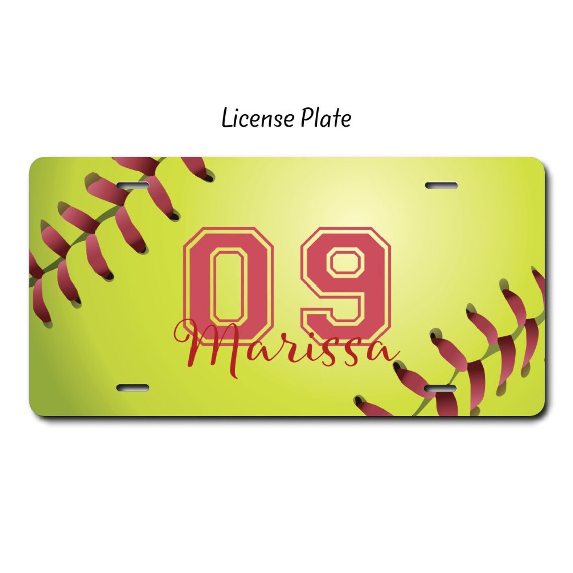 Softball Gifts Softball License Plate Softball Coach Team | Etsy