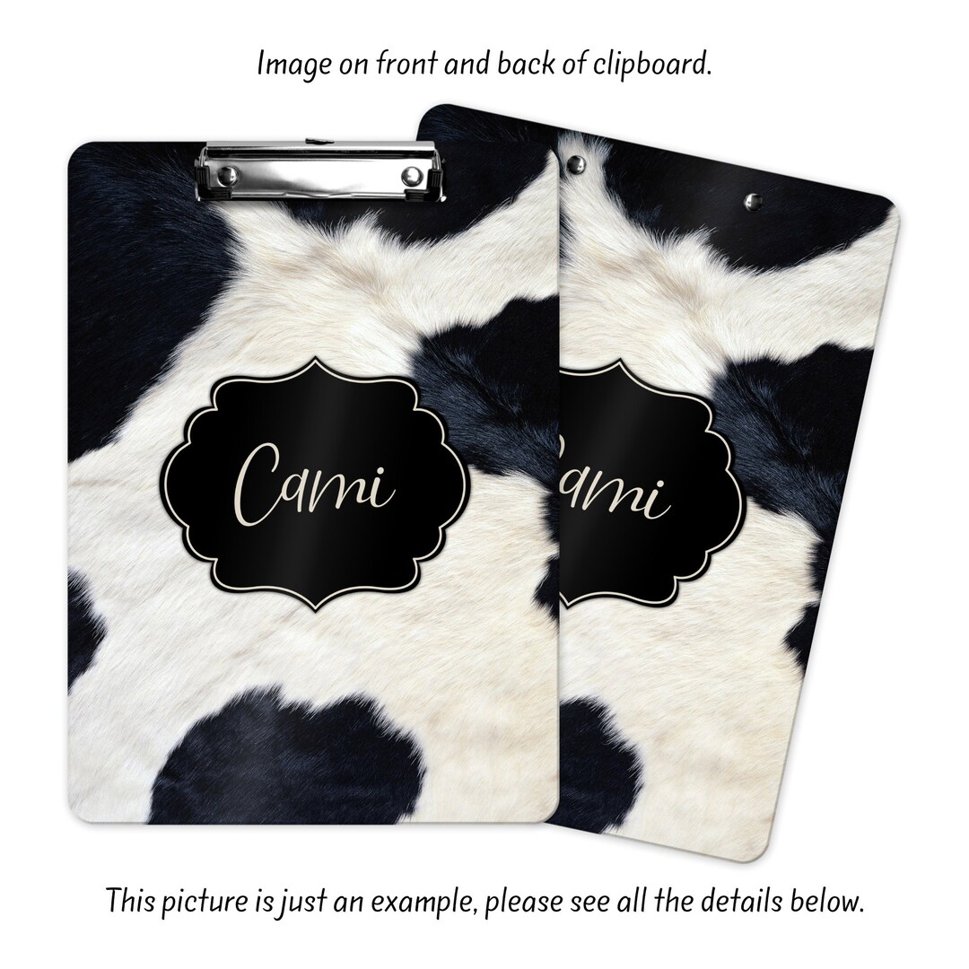 Cow Print Teacher Appreciation, Custom Clipboard, Monogram Clip Board ...