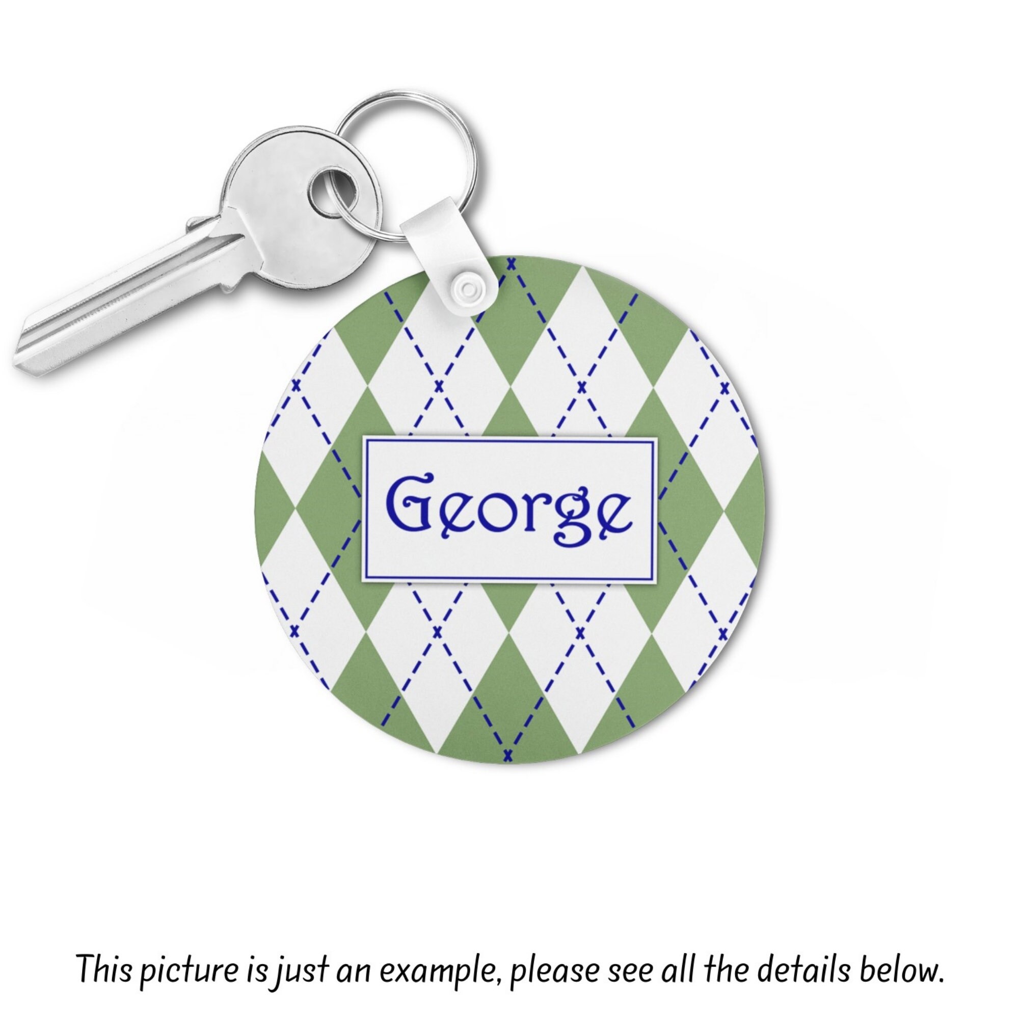 Monogram Key Chain Personalized Key Chain Customized Key | Etsy