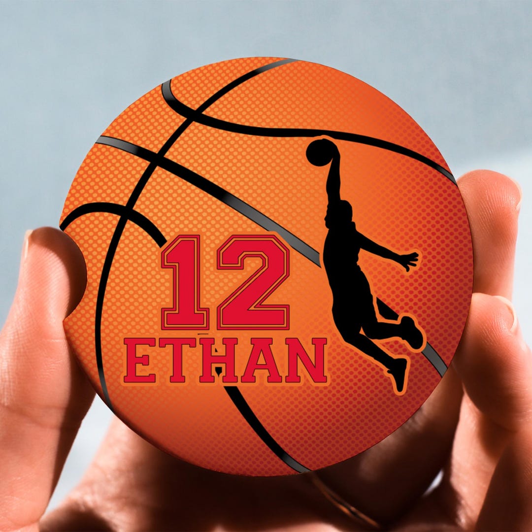 Basketball Car Coasters - Perfect Team & Coach Gifts, Stocking Stuffer ...