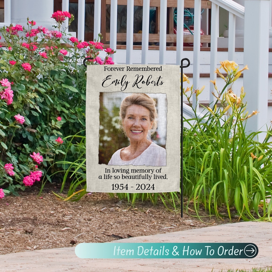 In Loving Memory Garden Flag - A Beautiful Memorial Gift - Etsy