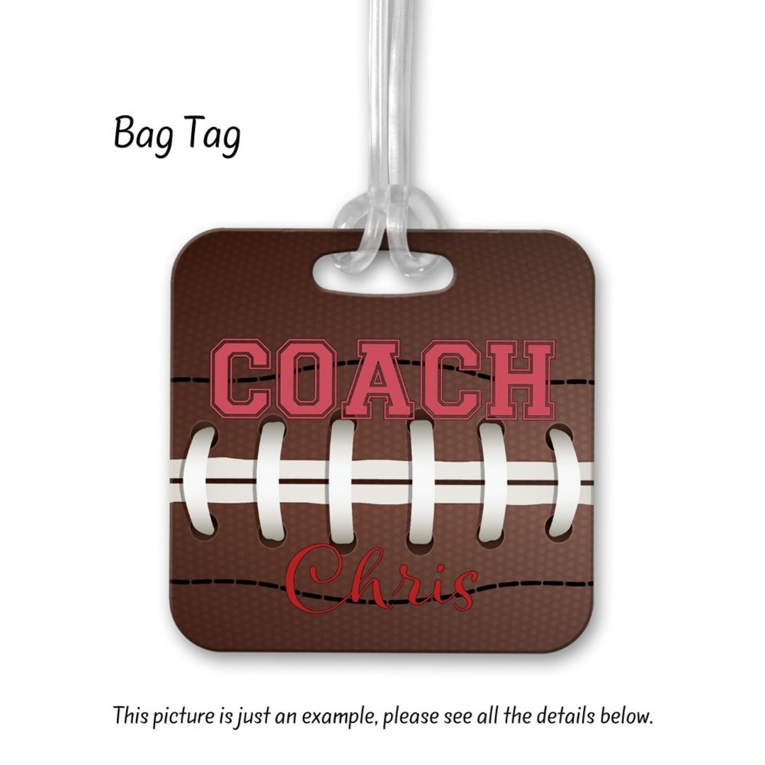 Football Bag Tag, Bag Tag, Team Gifts, Luggage Tag, Personalized Bag ...