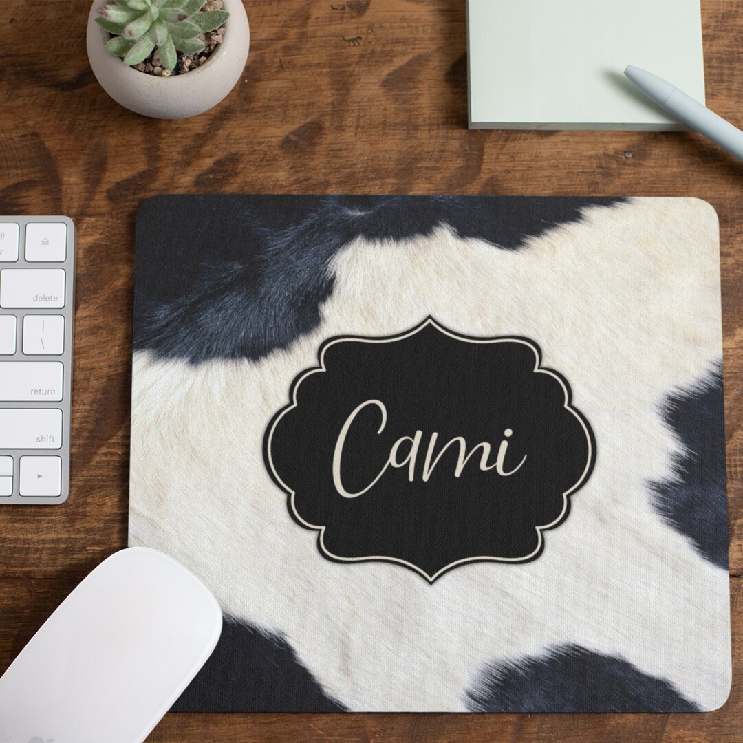 Cow, Cow Print, Animal Print, Mouse Pad Personalized Mousepad Birthday ...