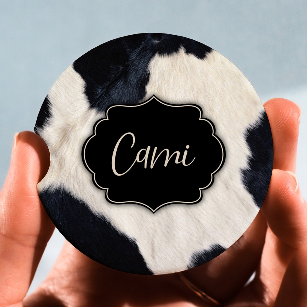 Cow, Cow Print Coasters, Car Coasters, Personalized Coaster ...