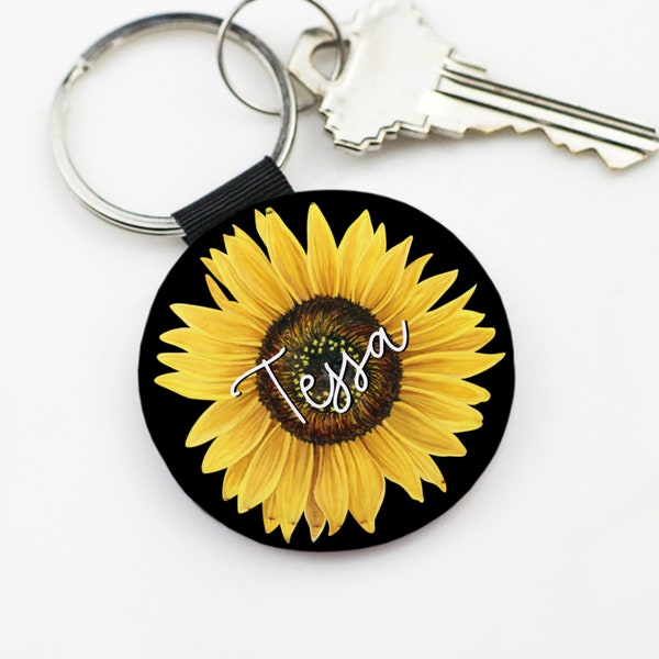 Sunflower Key Chain - Etsy