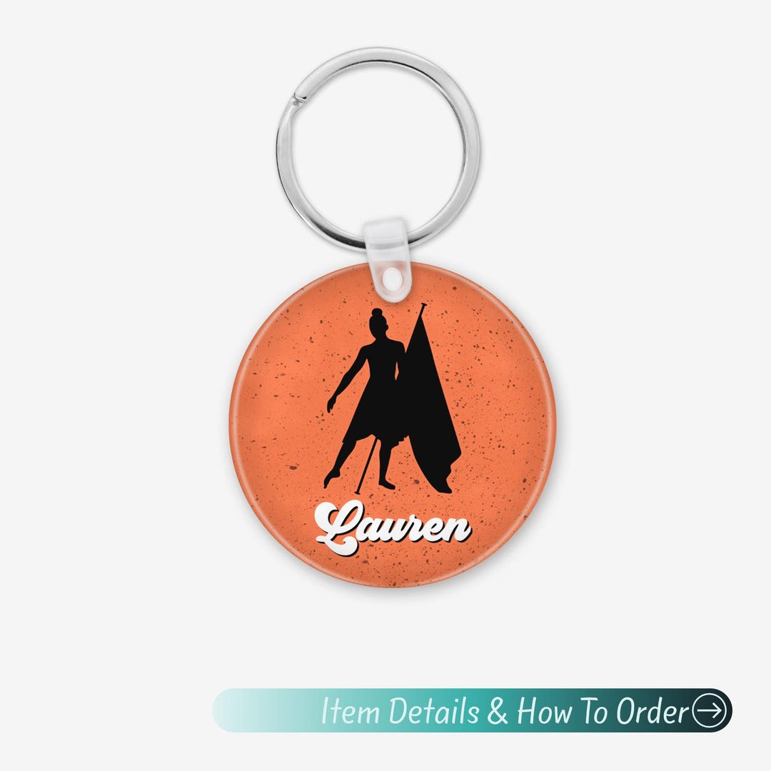 Color Guard Keychain – Custom Flag Team Gift & Coach Keepsake - Etsy