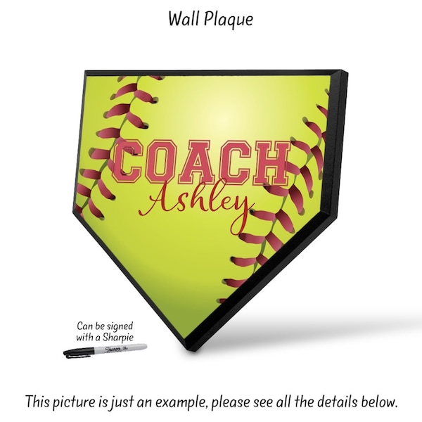 Softball Coach Home Plate - Etsy