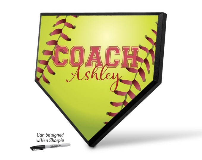 Home Plate, Softball Coach Gift, Softball Gifts, Softball Plate ...