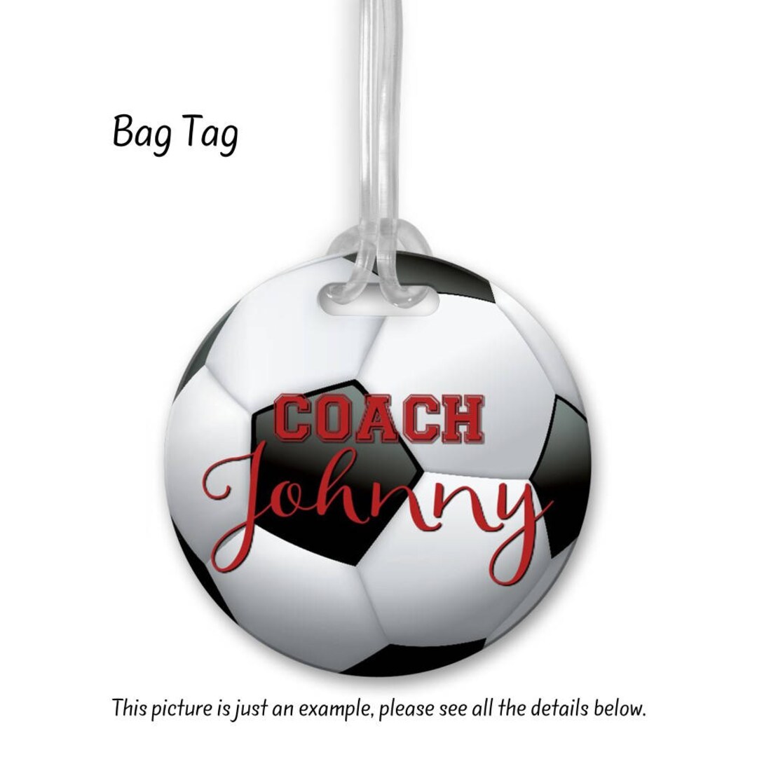 Personalized Soccer Ball Bag Tag, Coach Gift - Etsy