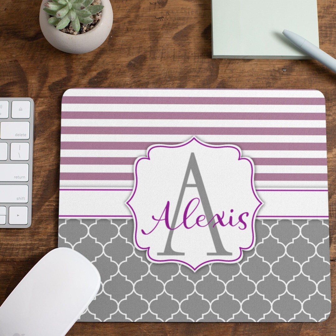 Personalized Mouse Pad, Custom Initial Desk Decor - Etsy