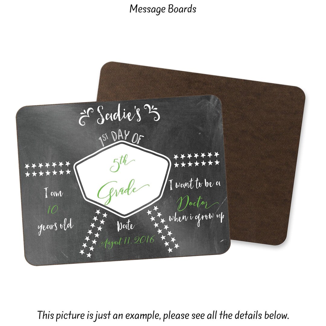 Personalized First Day of School Dry Erase Board - Etsy