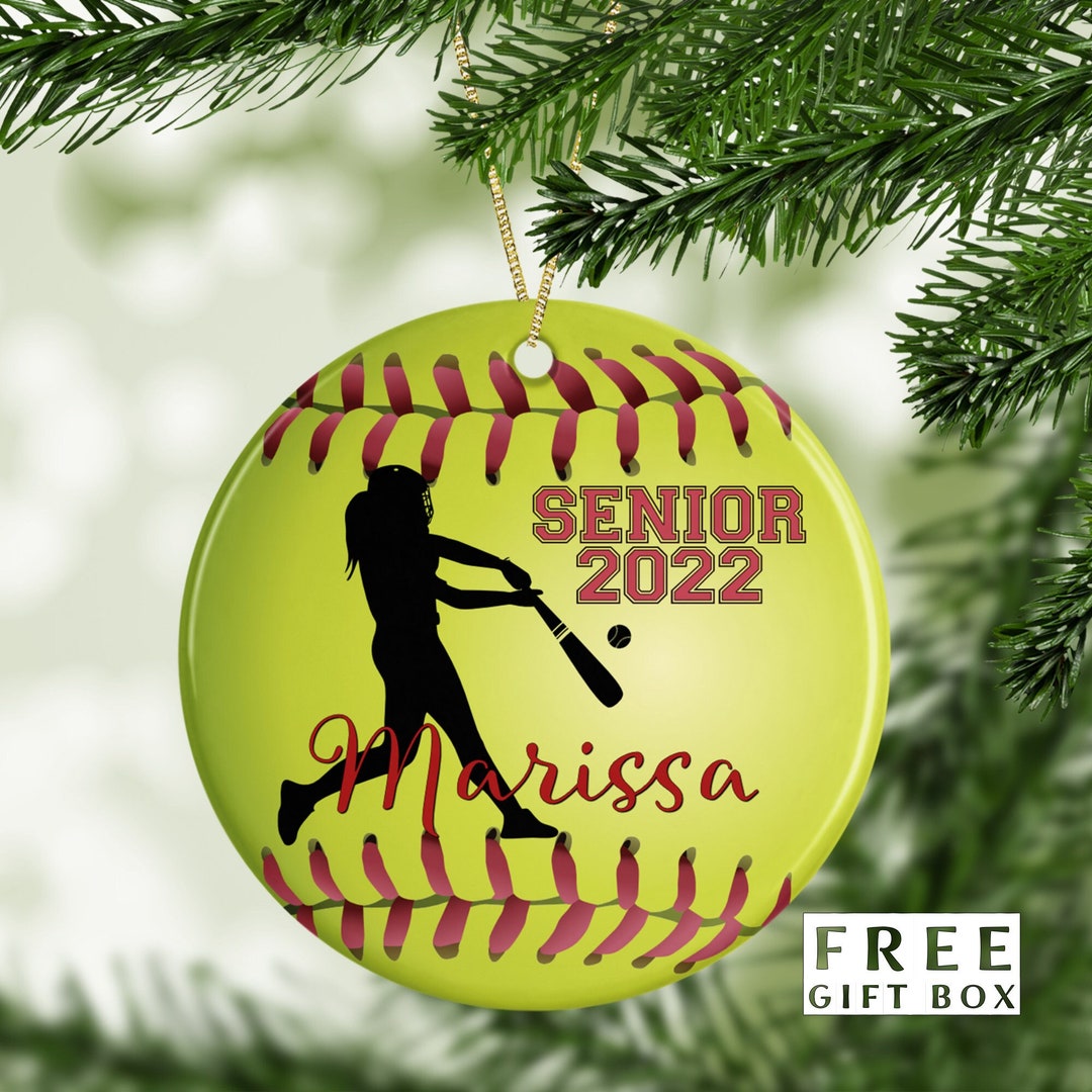 Softball Christmas Ornaments Holiday Ornaments - Etsy