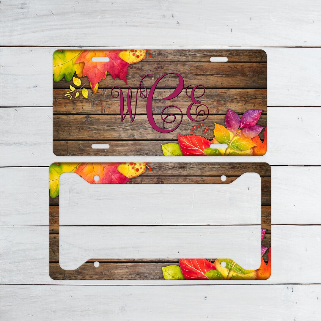 Autumn License Plate, License Plate Frame, License Plate Art, Car Tags ...