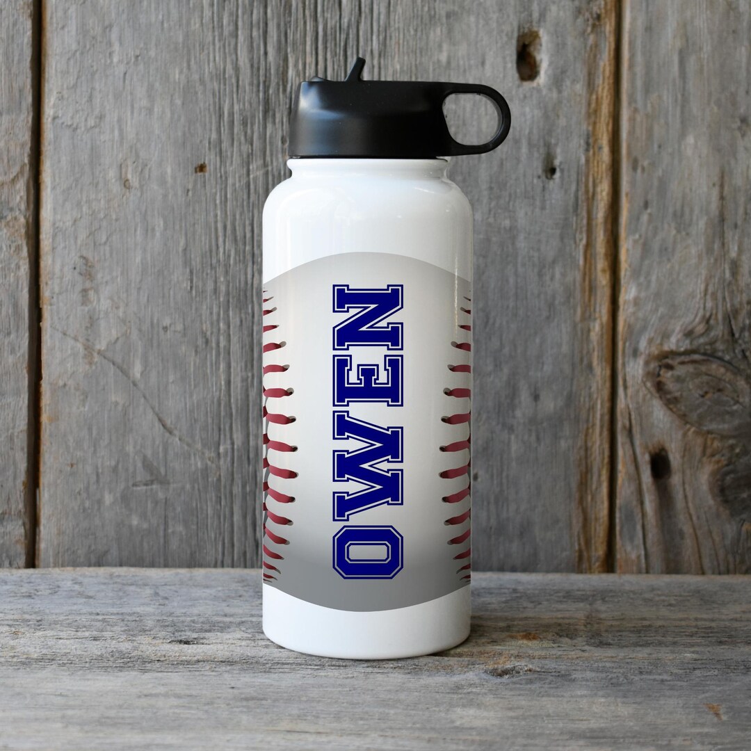 Personalized Baseball Water Bottle: 20oz Sport or 32oz Insulated - Etsy