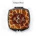Giraffe Print Compact Mirror Giraffe Compact Mirror Bridesmaid - Etsy