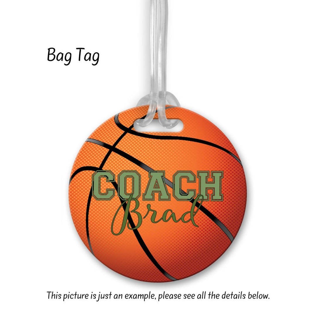 Basketball Bag Tag, Bag Tag, Team Gifts, Luggage Tag, Personalized Bag ...
