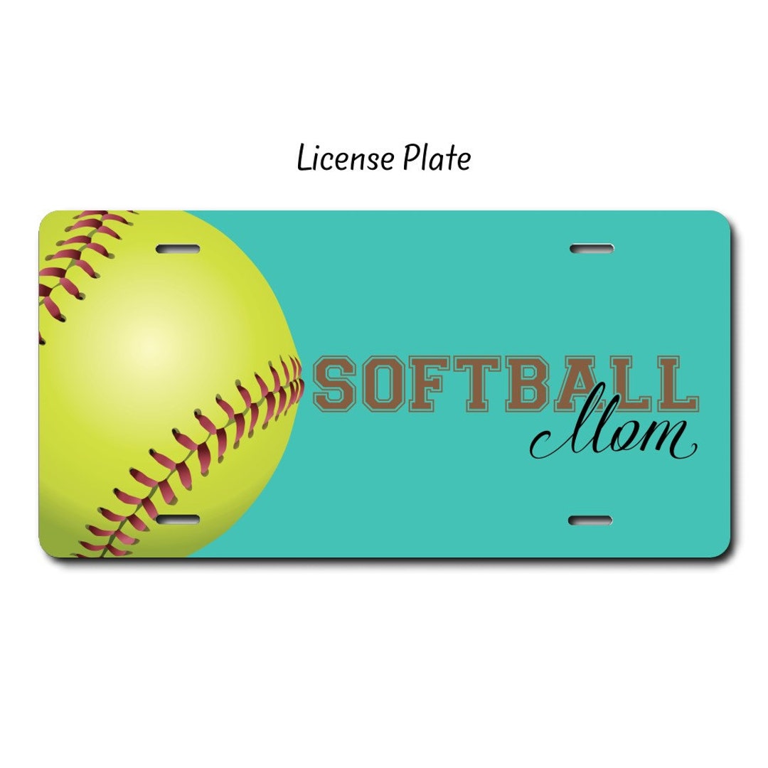 Softball Mom, Softball Gifts, Softball License Plate, Team Gifts ...