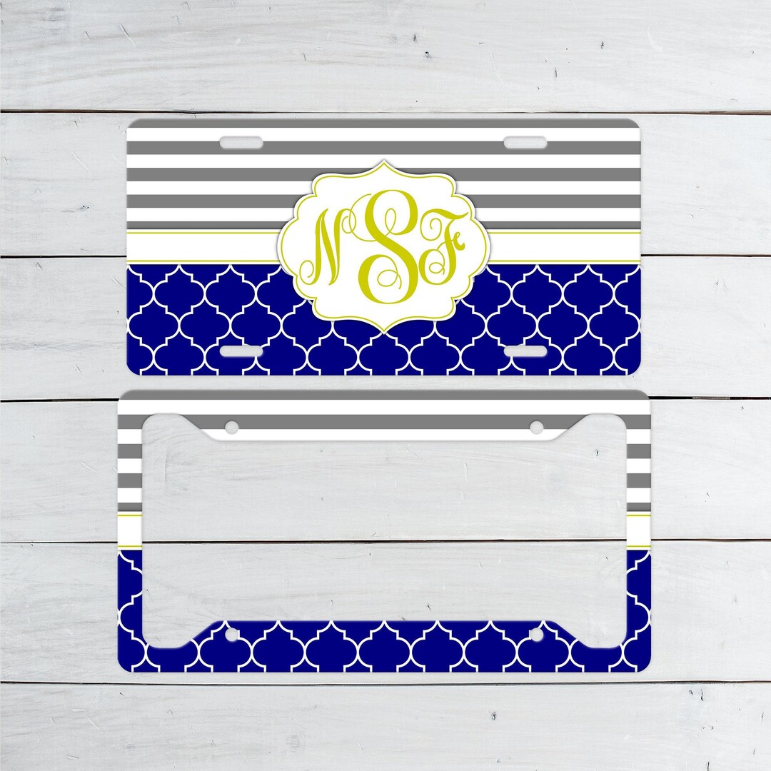 Personalized Aluminum License Plate: Custom Car Tag, Monogrammed Gift ...