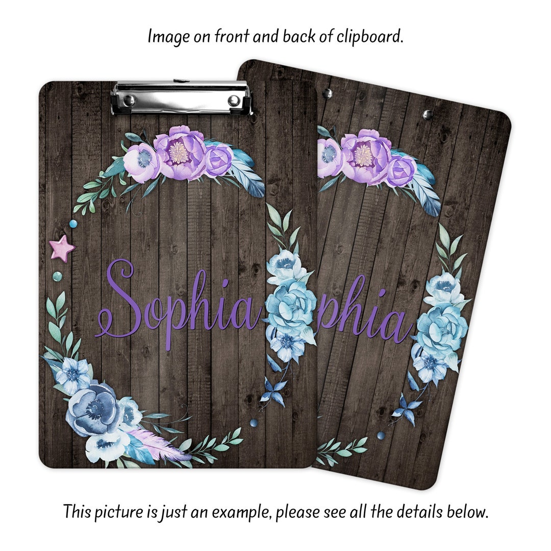 Boho, Custom Clipboard, Monogram Clip Board, Monogram Teacher Gift ...