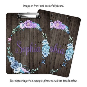 Boho, Custom Clipboard, Monogram Clip Board, Monogram Teacher Gift ...