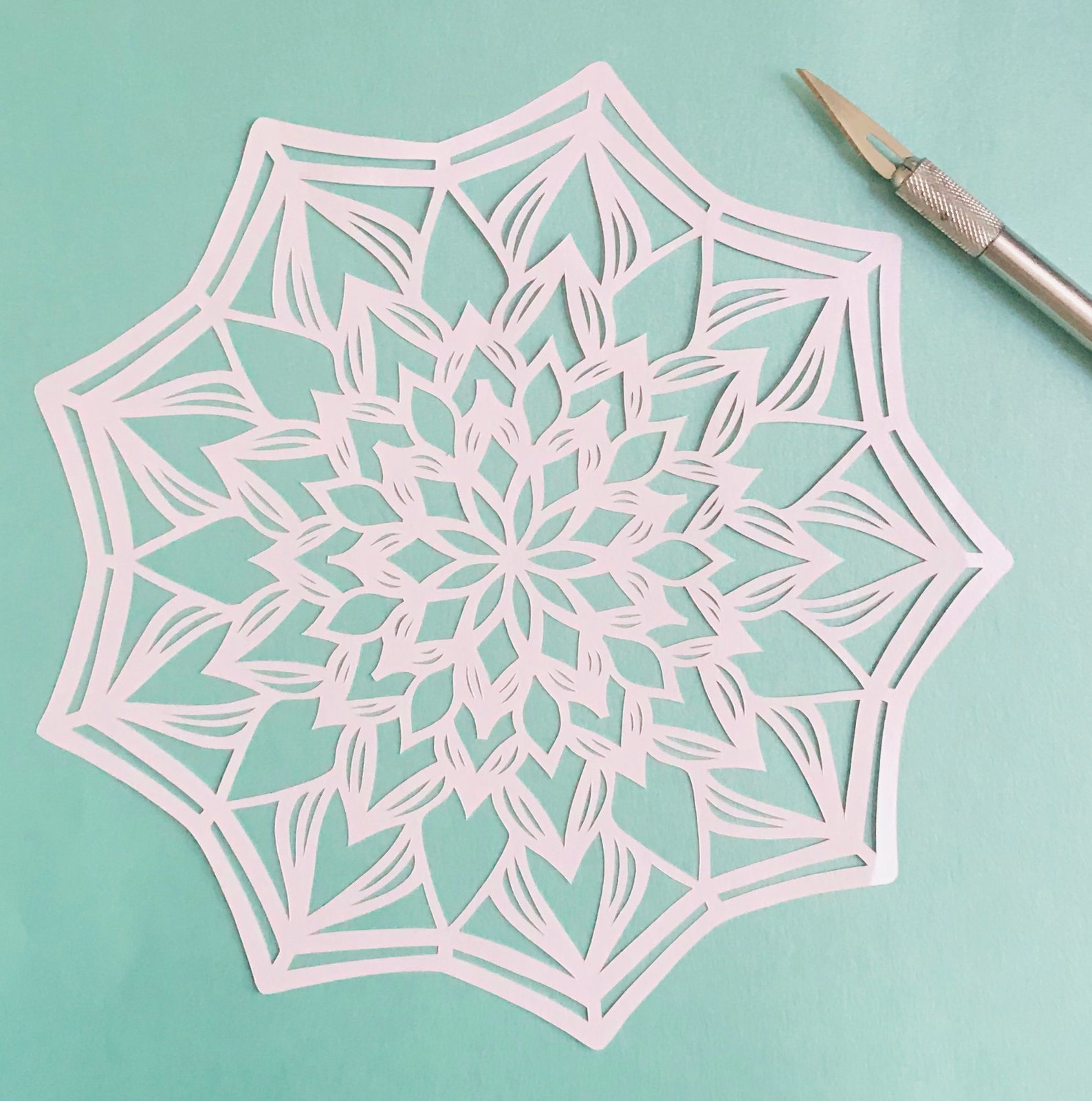 Mandala Paper Cutting Template, Personal Use, Mindful Craft Template ...