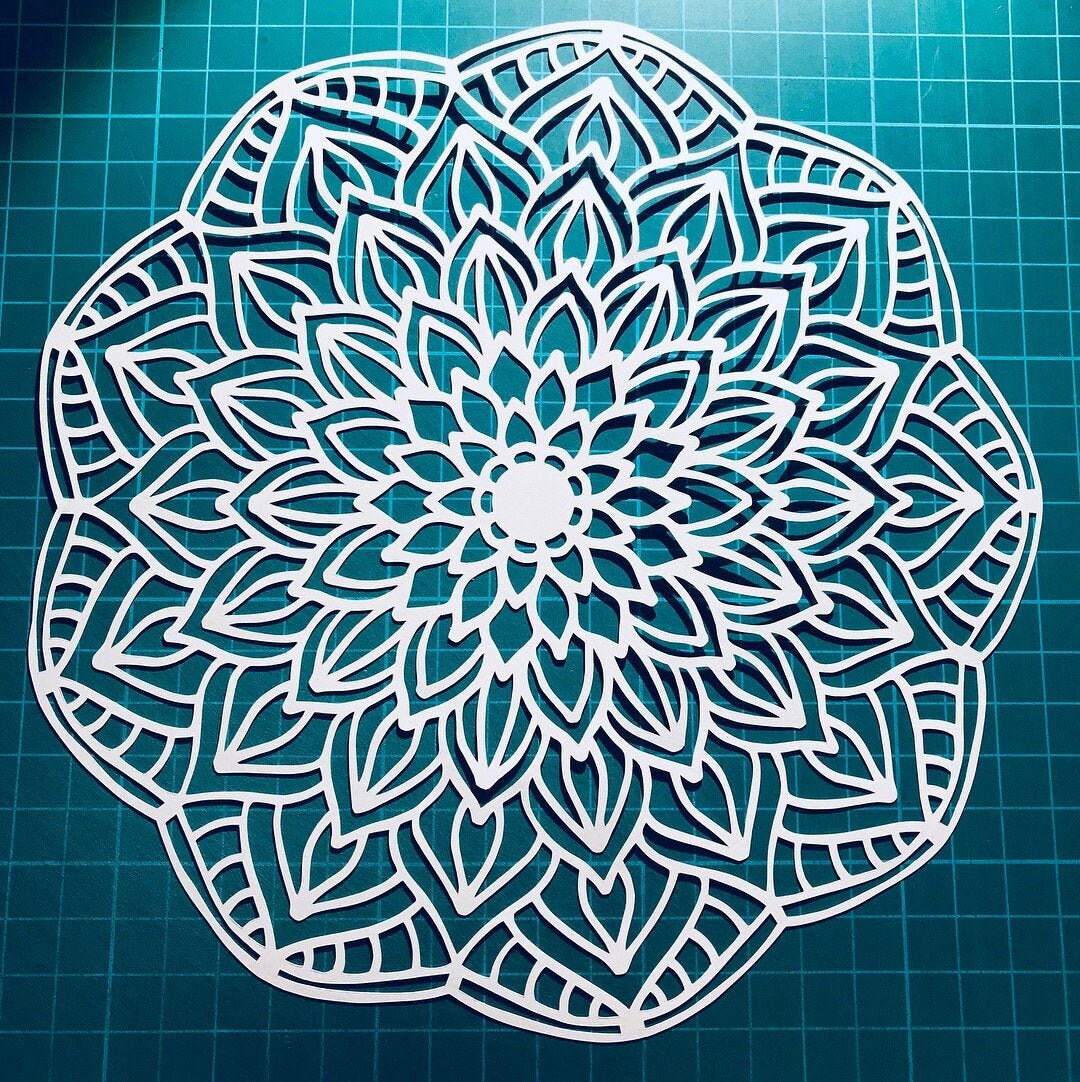 Mandala Paper Cutting Template, Personal Use, Mindful Craft Template ...