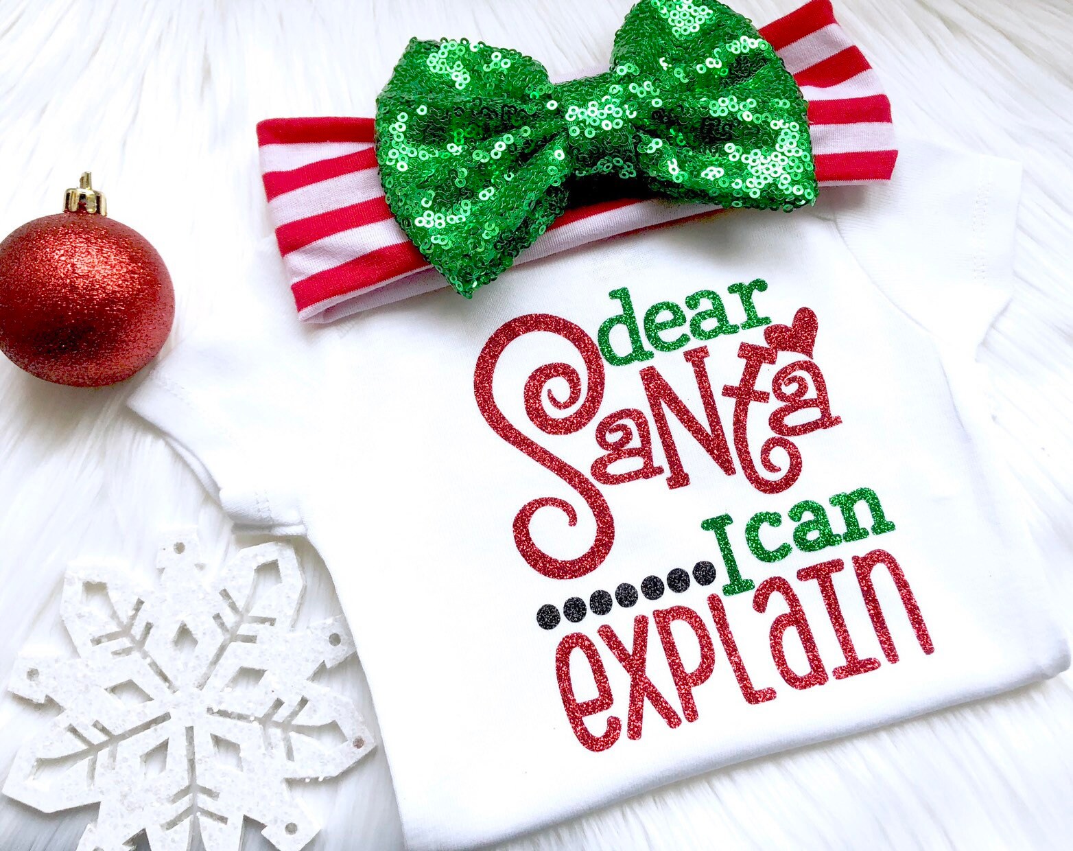 Dear Santa I Can Explain First Christmas Girls Christmas - Etsy