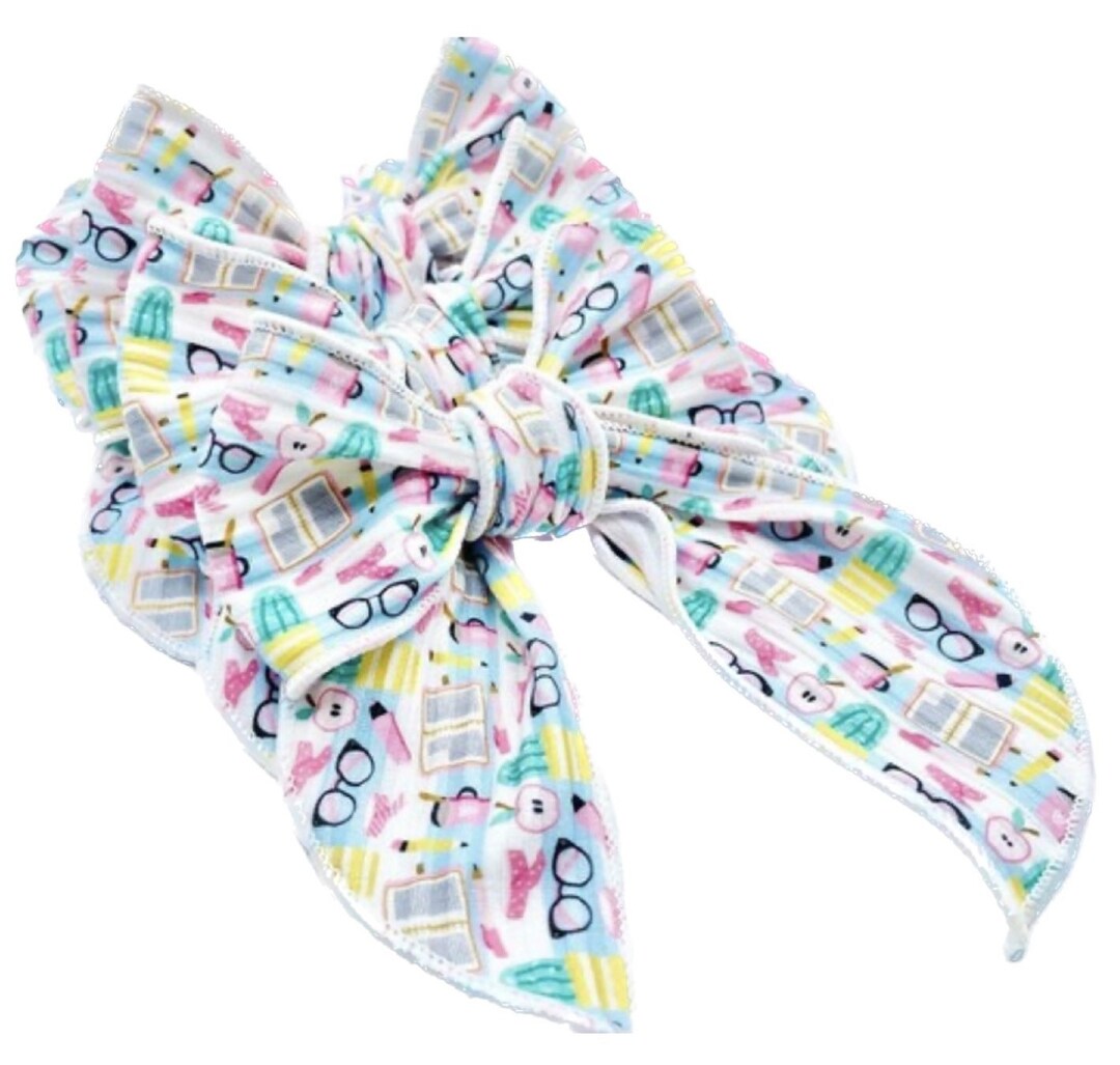 Girls Back to School Hair Bows, Kindergarten Outfit, Kindergarten Hair ...