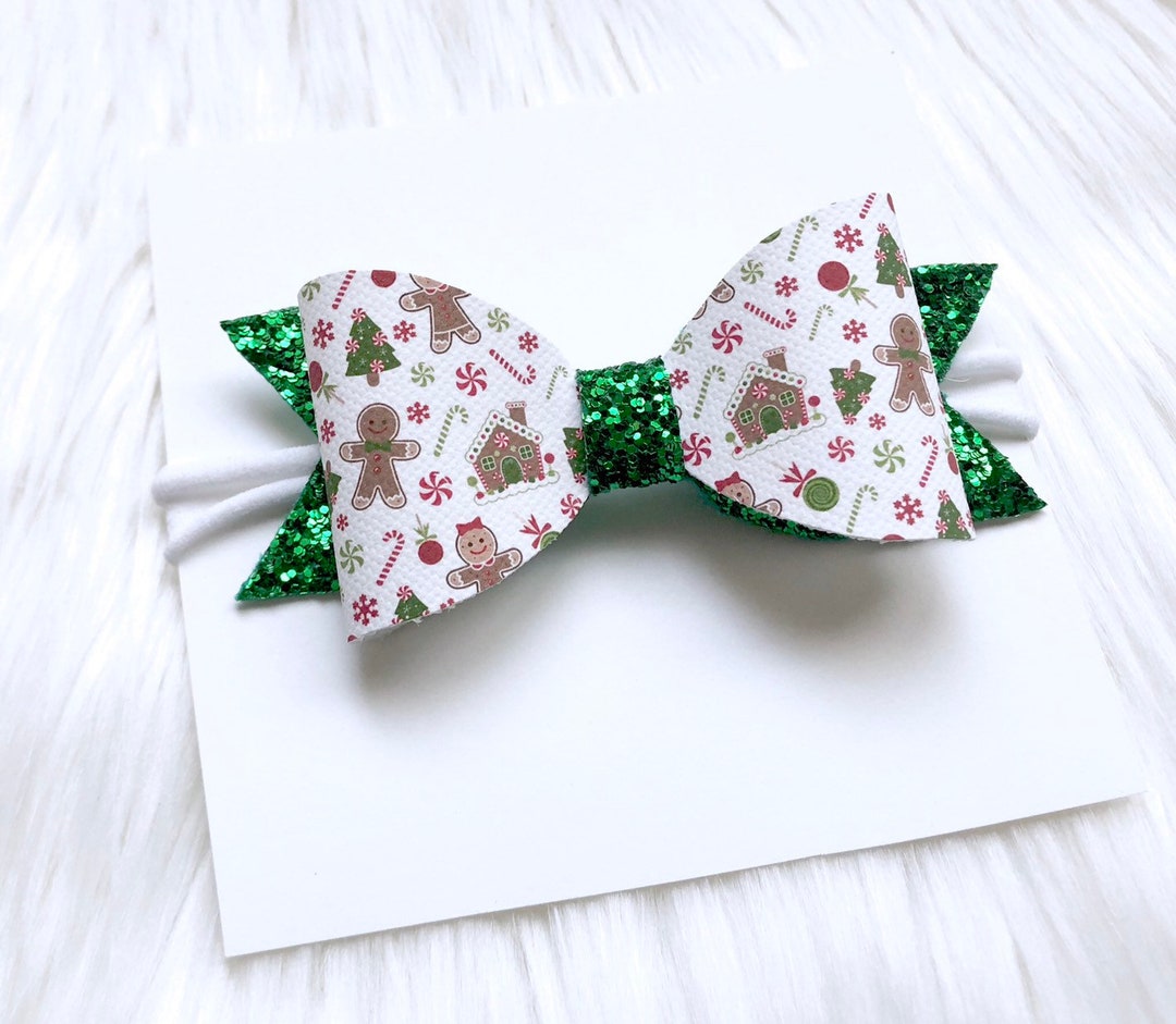 Gingerbread Cookie Hair Bow, Christmas Hair Bow, Girls Christmas Outfit ...