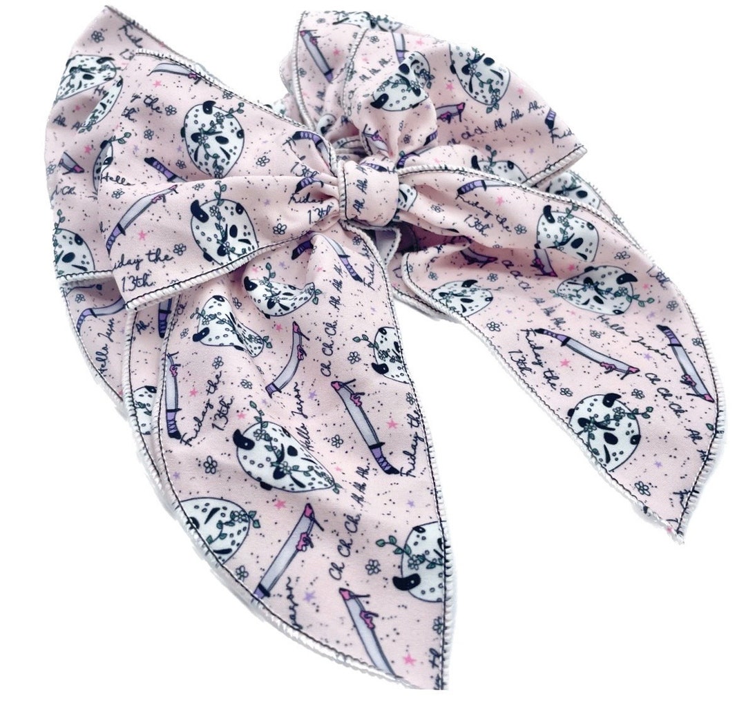 Jason Halloween Bow, Pumpkin Patch Bow, Nightmare Elm Bow, Halloween ...