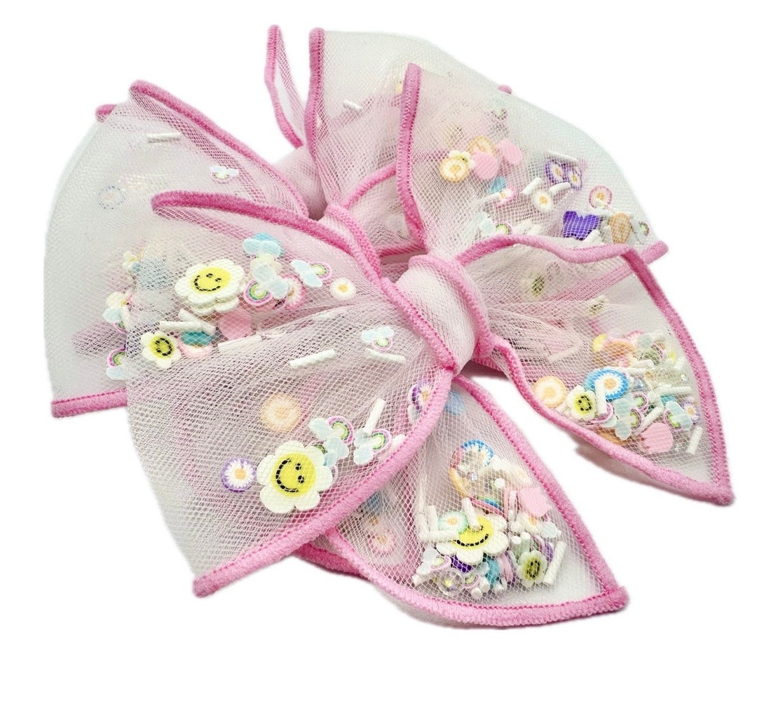Girls Shaker Bow, Daisy Shaker Bow, Birthday Hair Bow, Shaker Hair Bows ...