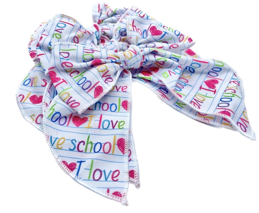 Girls Back to School Hair Bows Pencil Bows Kindergarten 1st - Etsy
