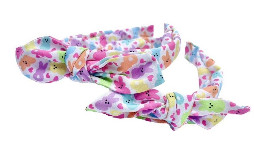 Girls Easter Headband, Easter Bunny Headband, Peep Bunny Headband, Peep ...