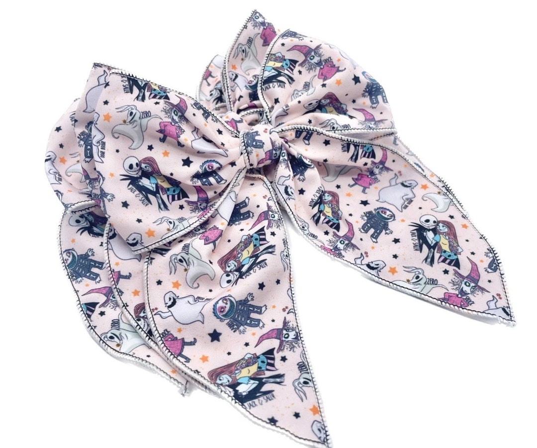 Sally Bow, Jack and Sally, Halloween Bow, Family Halloween, Halloween ...