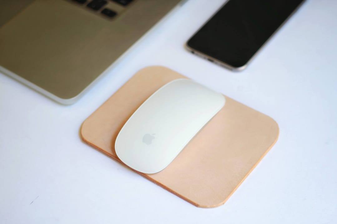 Natural Leather Mousepad~travel Mouse Pad~minimalist Leather Pad~small ...
