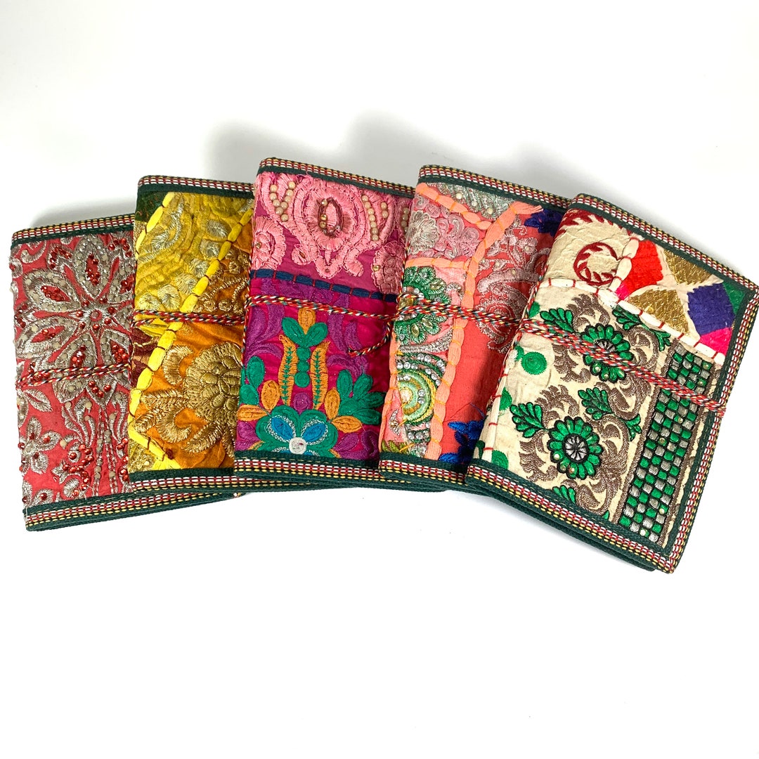 Sari Journals, 5x7 Recycled Silk, Handmade Journals, Recycled Paper ...