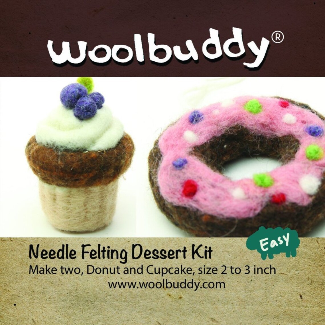 Kit Desserts Felting Kit Gift Needle Felting Felted Decor - Etsy