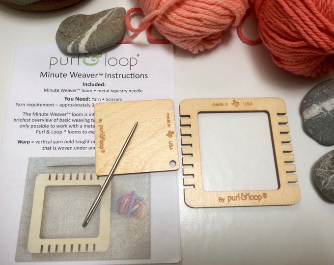Minute Weaver by Purl & Loop, Tiny Weaver, Hand Held Weaver - Natural ...