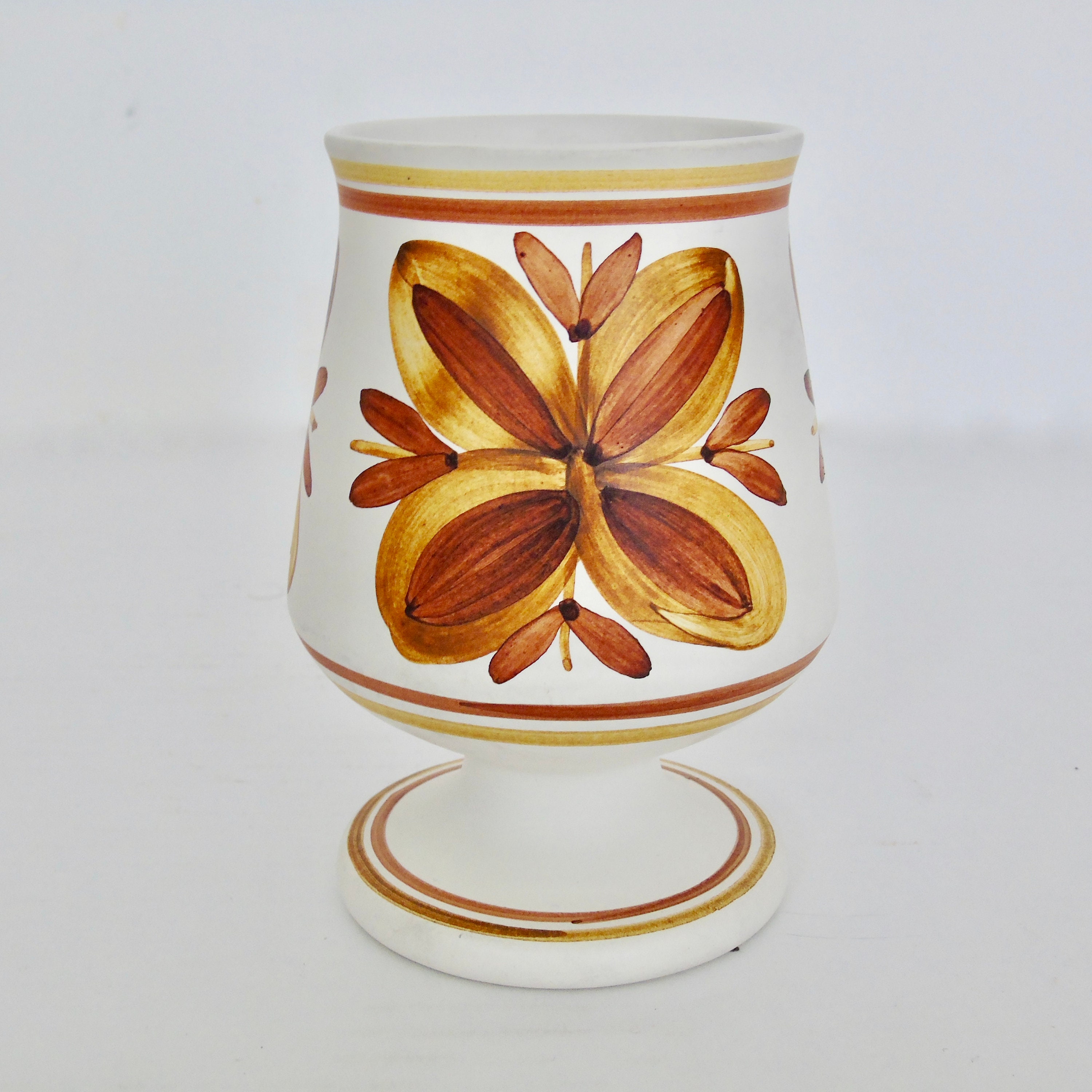 Mid Century Cinque Ports Pottery the Monastery Rye Hand Painted Carafe ...