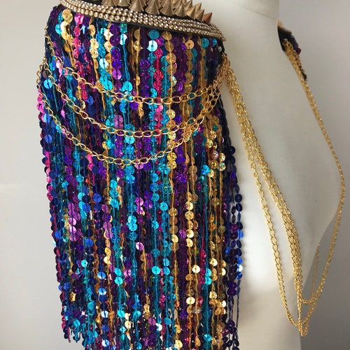 Multicoloured Sequin Tassel Festival Epaulettes Tassel Etsy Uk