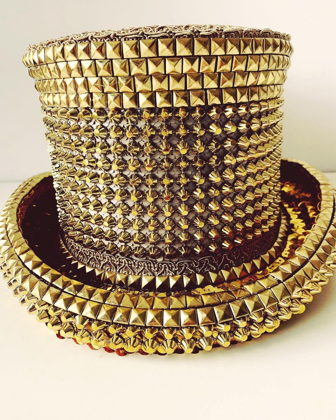 Gold Studded Top Hat Gold Top Hat Festival Top Hat Unisex - Etsy