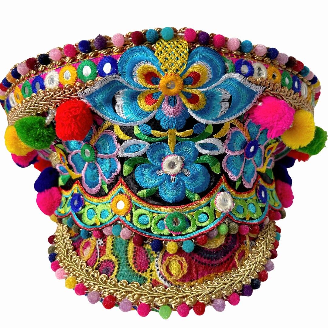 Bohemian Military Hat, Gypsy Military Hat, Festival Hat, Nomad Hat ...